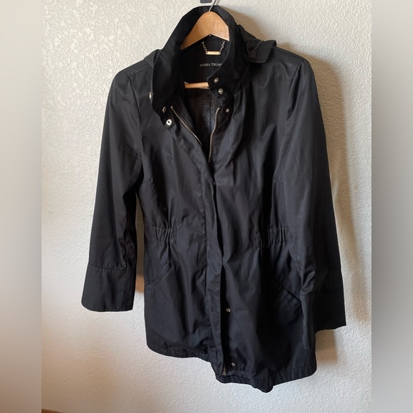 Ivanka Trump | Jackets & Coats | Ivanka Trump Black Hooded Jacket With ...